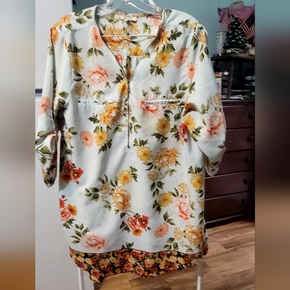 MPH Collection | Tops | Mph Collection Ladies Size X Multicolor Floral ...